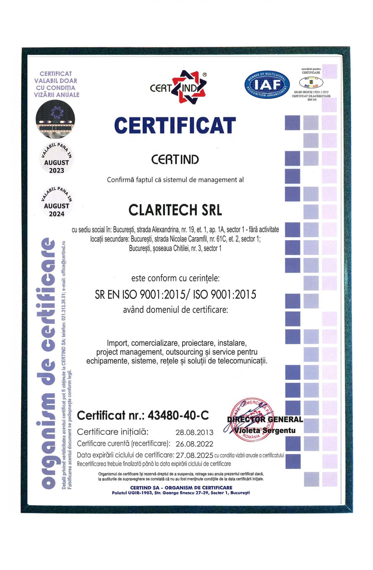 ISO 9001_2022 - Claritech